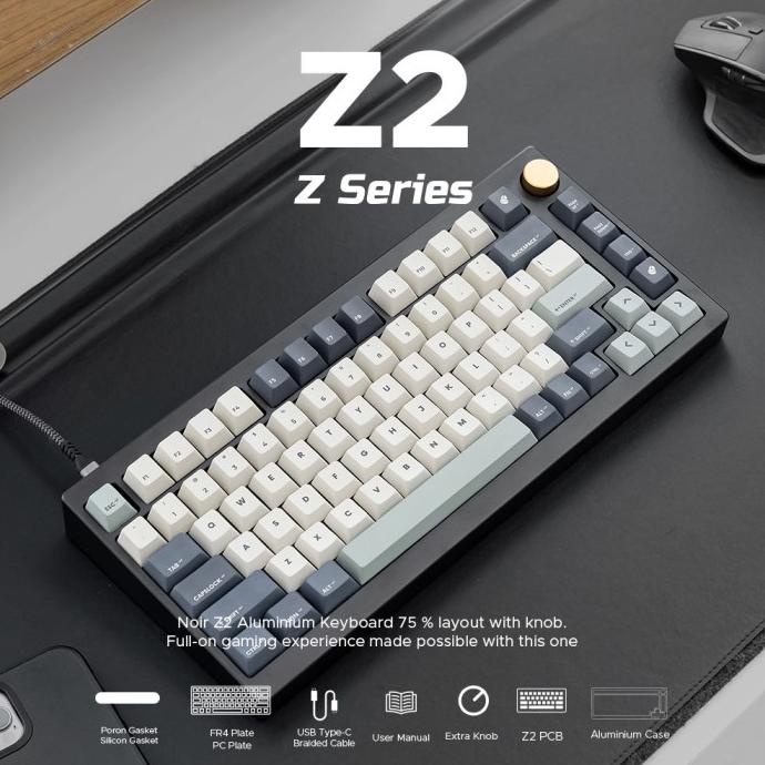 Jual Noir Z2 Aluminum Custom Mechanical Keyboard | Shopee Indonesia