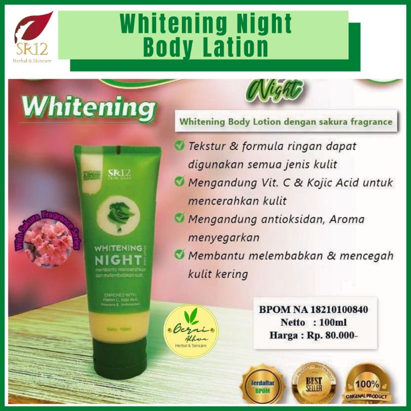 Jual WHITENING Body Lation Night SR12 ( NEW PRODUK ) | Shopee Indonesia