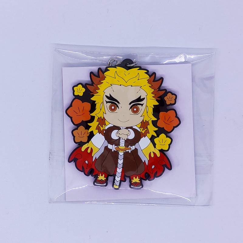Jual original rubber keychain rengoku kyojuro demon slayer kimetsu no ...