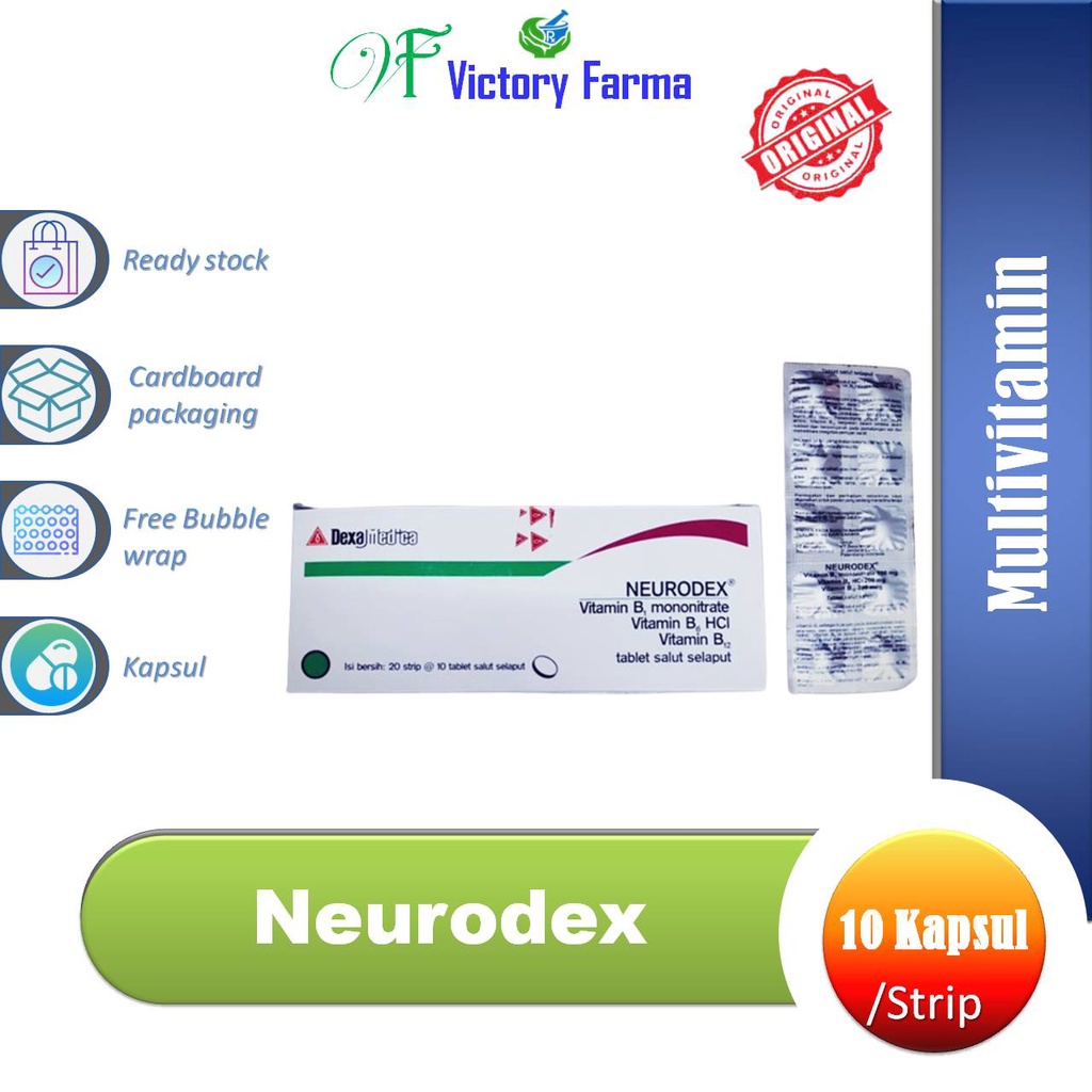 Jual Neurodex Strip @ 10 Kapsul/ Multivitamin | Shopee Indonesia