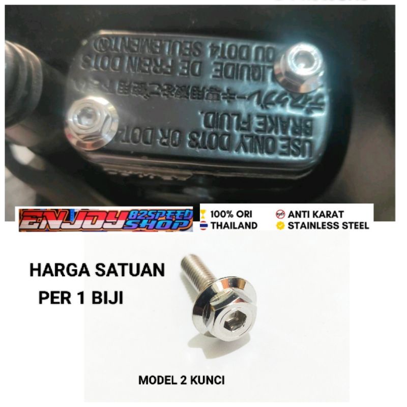 Jual Baut pb probolt Stailes model 2 kunci Tabung minyak rem Harga 1 ...