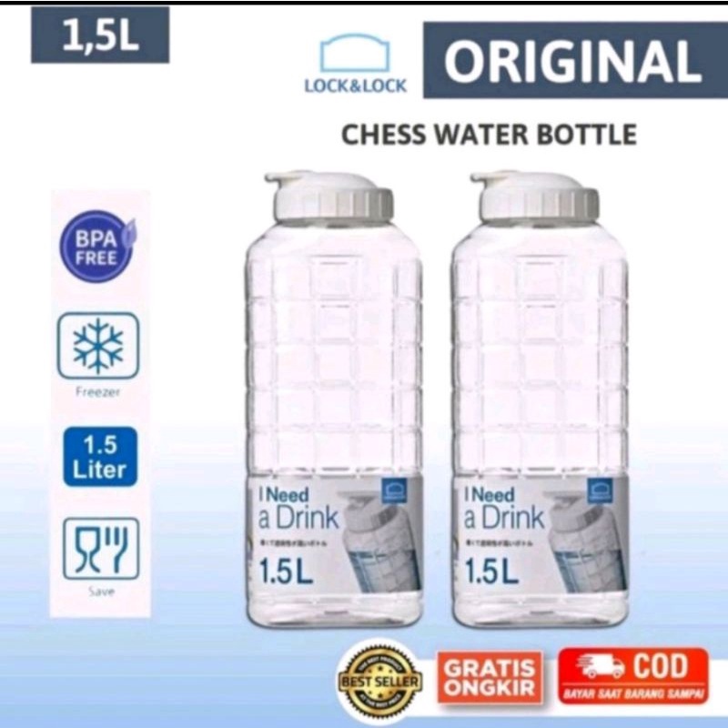 Jual LOCK & LOCK Botol Air Minum Original 1,5 L ( Warna Tutup Botol ...