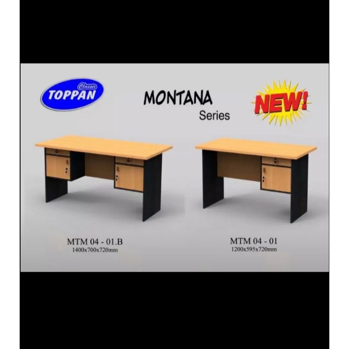 Jual MEJA KANTOR MEJA KERJA TEBAL MURAH TOPPAN MONTANA | Shopee Indonesia
