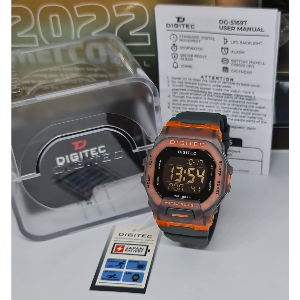 Jual Jam Tangan Pria Digitec 5169 Original | Shopee Indonesia