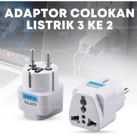 Jual Adaptor Over Steker Kaki 3 Ke Kaki 2 Colokan Sambungan Listrik ...