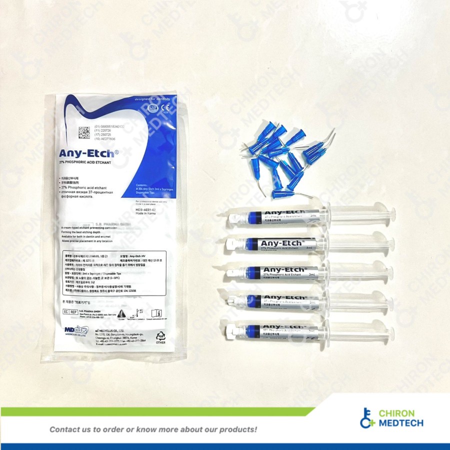 Jual Any Etch Etsa Gigi Dental Etching Gel Anyetch per Bungkus (5 pcs ...