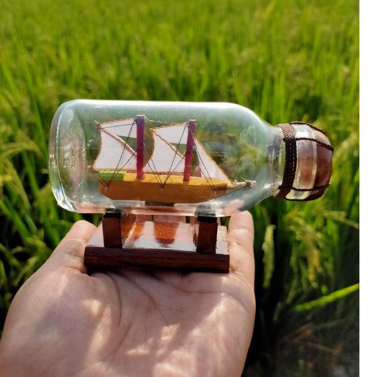 Jual [PRODUK SVN8K] MINIATUR KAPAL BOTOL PINISI DALAM BOTOL UKURAN ...