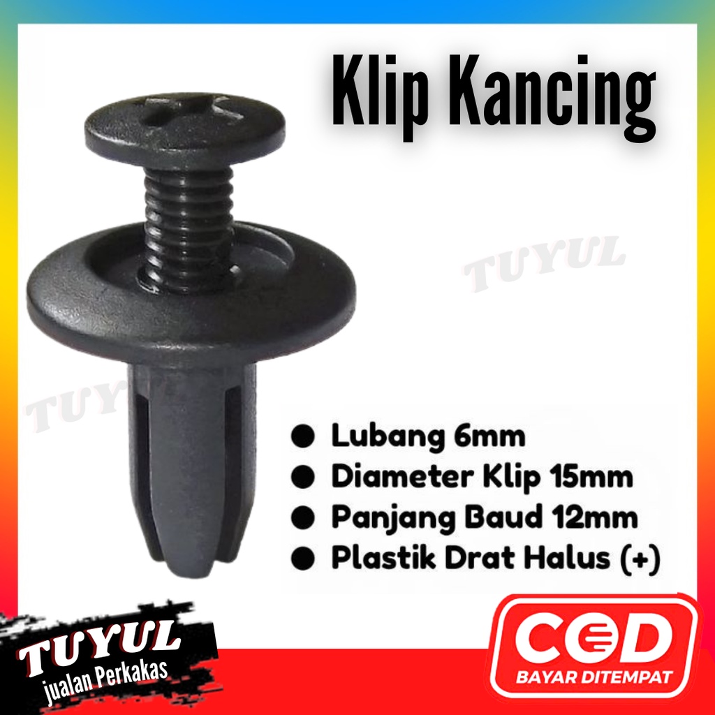 Jual Clip Baut Rivet Kancing bemper Mobil Motor Universal | Shopee ...
