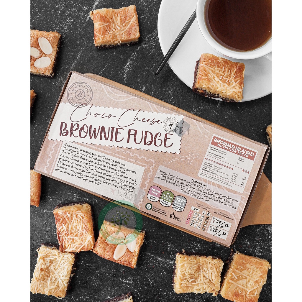 Jual CHOCO CHEESE BROWNIE FUDGE GLUTEN FREE 10X20CM | Shopee Indonesia