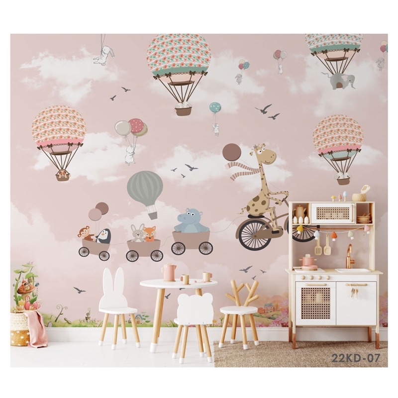Jual Wallpaper Dinding Custom Mural Kamar Anak Happy Kids | Shopee ...