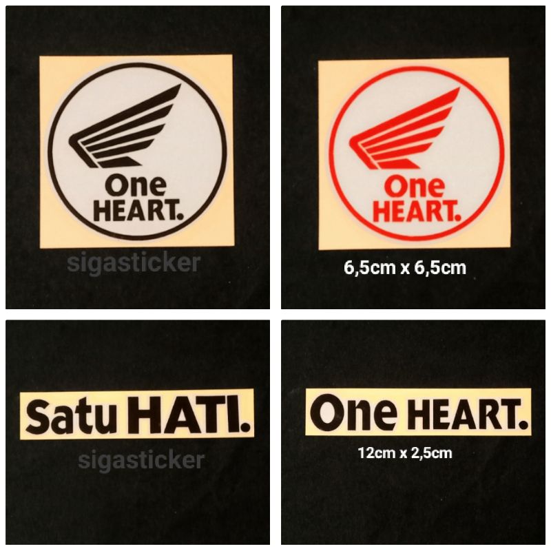 Jual STICKER STIKER SATU HATI STIKER ONE HEART CUTTING STICKER MOTOR | Shopee Indonesia