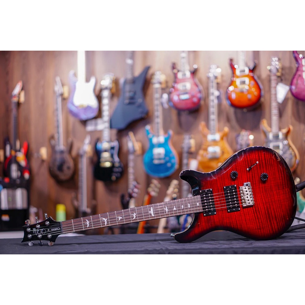 Jual PRS SE Custom 24 in fire red burst | Shopee Indonesia