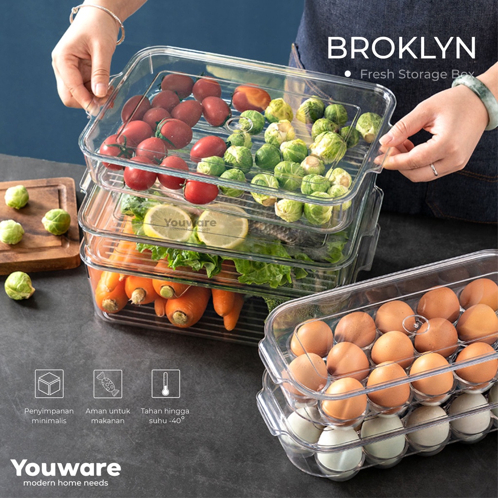 Jual Youware - Broklyn Box Acrylic / Wadah Sayur / Kontainer Makanan ...