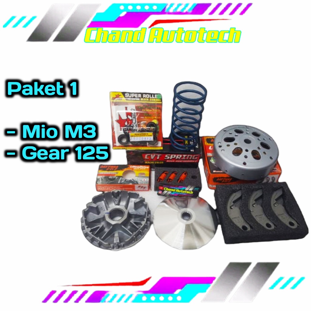 Jual Paket 1 Upgrade Cvt Mio M3 Yamaha Gear 125 Paket Upgrade Kirian ...