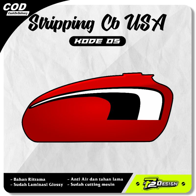 Jual STIKER TANGKI CB POLOS CB BATIK STRIPING CB 125 CB 100 CB GLATIK ...