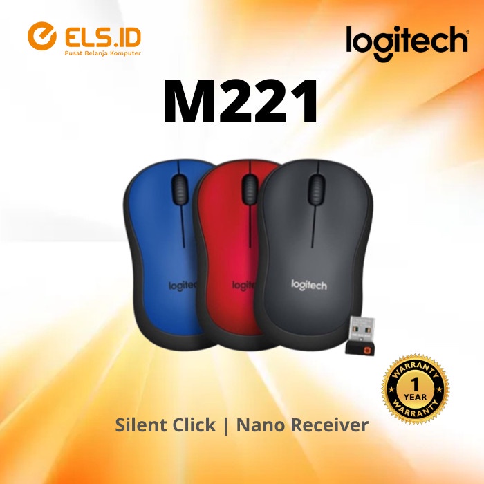 Jual Logitech M221 Mouse Wireless Silent Click | Shopee Indonesia