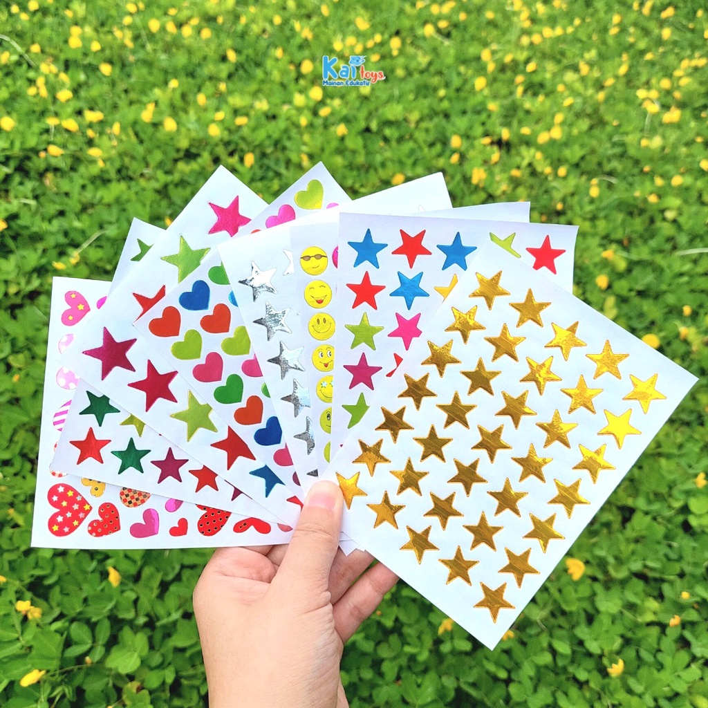 Jual Stiker Bintang 1 PACK (10 lembar) Gold / Colorful Reward Sticker ...