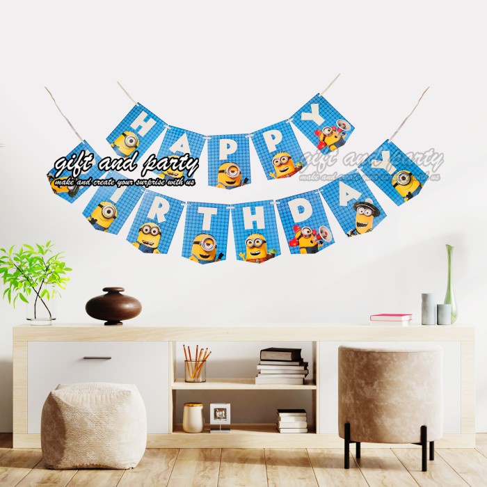 Jual Banner HBD Minion/Banner karakter | Shopee Indonesia