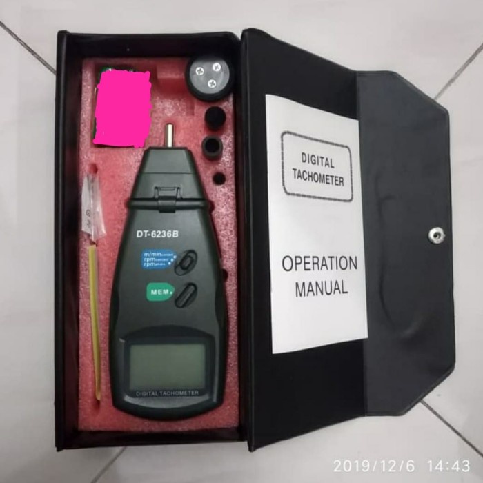 Jual ALAT UKUR PUTARAN RPM DIGITAL TACHOMETER DT6236B KONTAK NONKONTAK ...