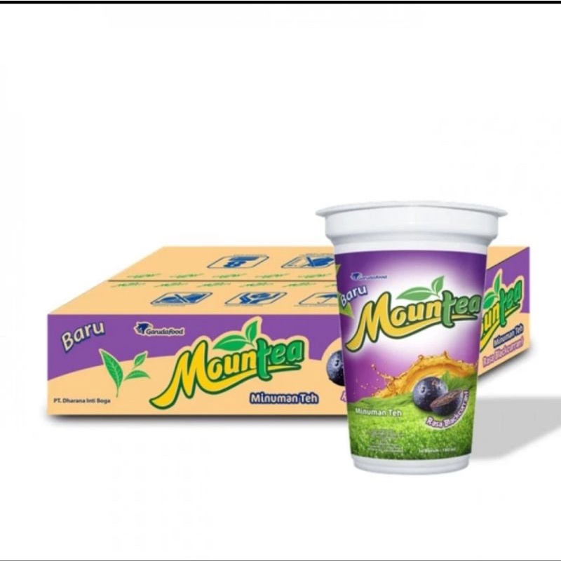 Jual Minuman Gelas MOUNTEA Rasa Teh dengan Buah 180 Ml | Shopee Indonesia