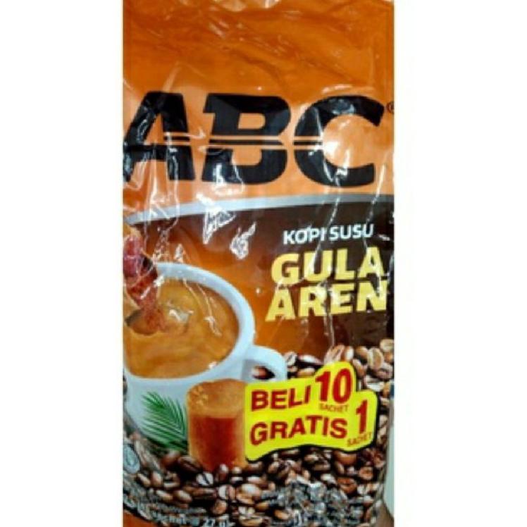 Jual ARTp6P0b--abc kopi susu gula aren pack 10 sachet + 1 sachet 27g ...