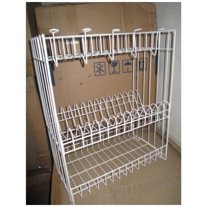 Jual RAK PIRING & GELAS 3 SUSUN / RAK BUMBU DAPUR 3 SUSUN | Shopee ...