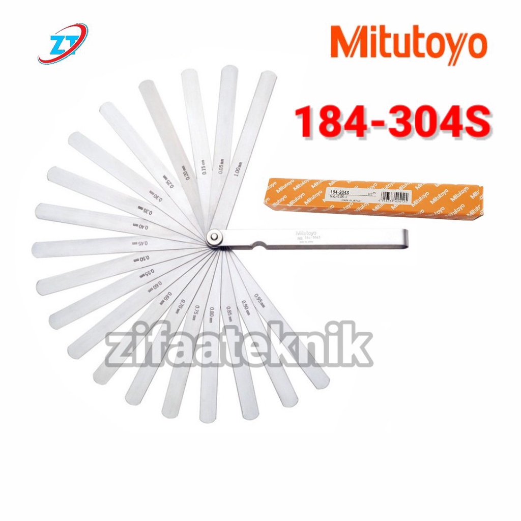 Jual Mitutoyo 184-304s Thickness Gage Feeler Gauge 0.05-1 mm 20 leaves ...