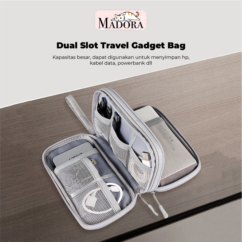 Jual Madora Pouch HP Tas Gadget Travel Organizer Pouch Powerbank Anti ...