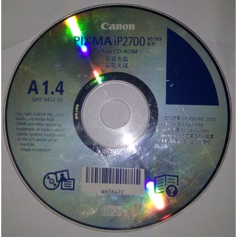 Jual CD DRIVER PRINTER CANON PIXMA IP2700 2770 ORIGINAL COPY | Shopee ...