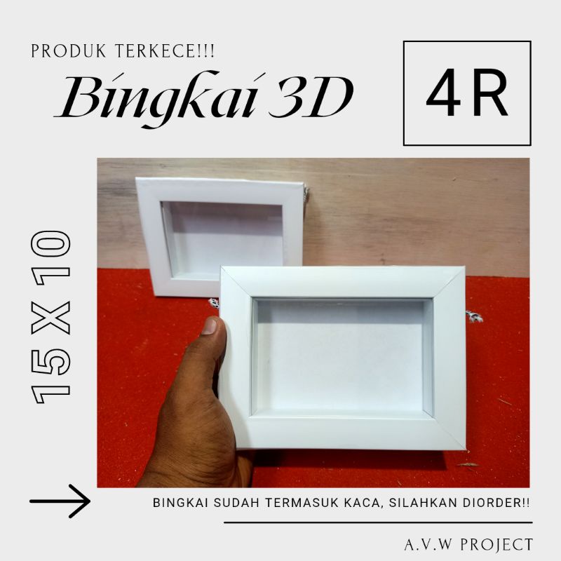 Jual Bingkai 3D ukuran 4R (10x15), Bingkai Scrapbook, Pigura, Frame ...