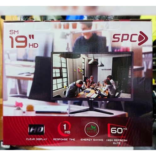 Jual SPC Monitor Komputer LED 19 inch HD, Garansi Resmi SM19HD | Shopee Indonesia