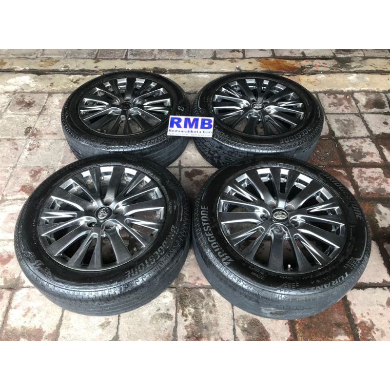 Jual VELG MOBIL BEKAS REPLIKA ALPHARD RING 17 + BAN BRIDGESTONE INOVA ...