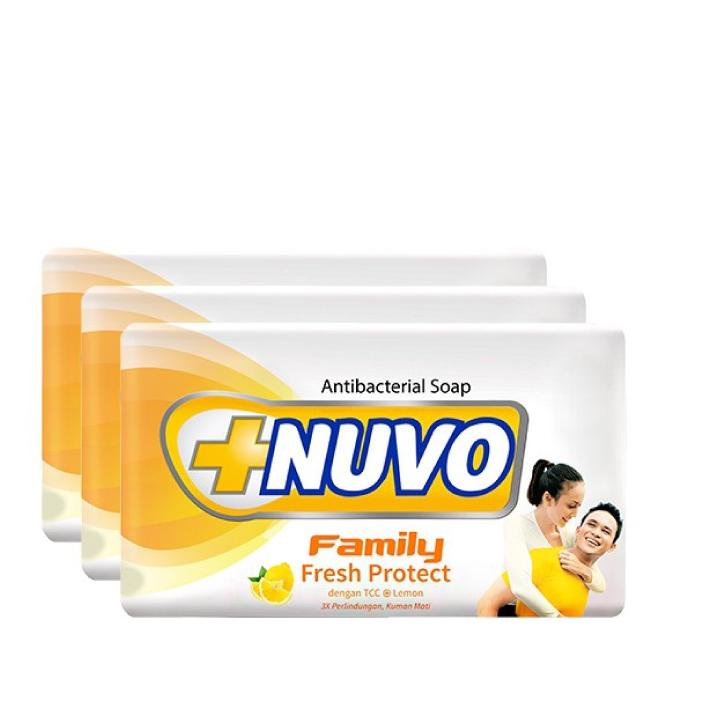 Jual Produk terbaru--Nuvo Family Sabun Batang Fresh Protect Kuning 3 x ...