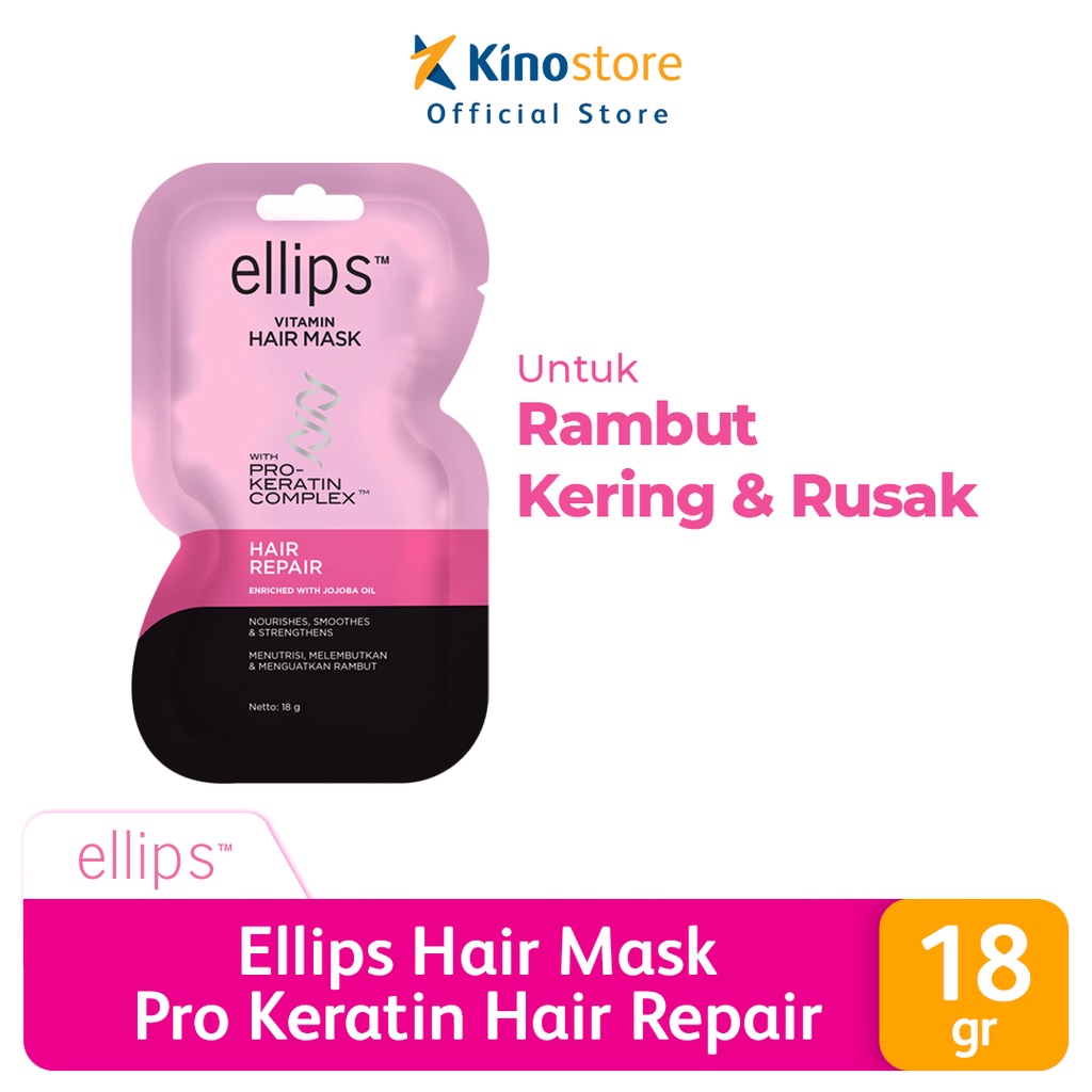 Jual Ellips Hair Mask Pro Keratin Hair Repair Sachet 18gr | Shopee ...
