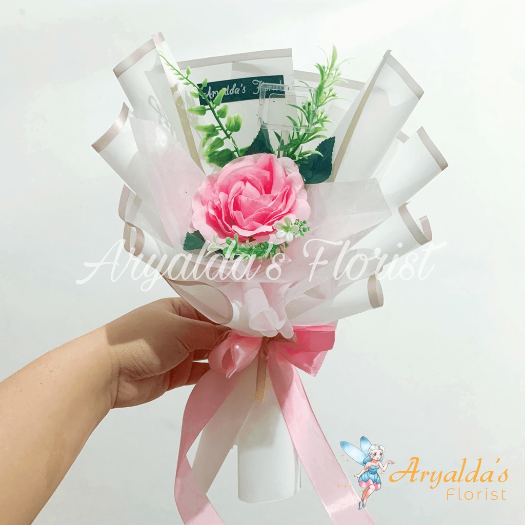 Jual PREMIUM Bouquet Petite 1 | Single Rose | Souvenir, Suvenir, Buket ...