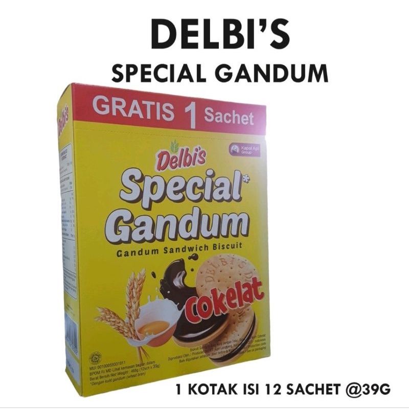 Jual Delbi's Special Gandum Sandwich Biscuit biskuit 1 box isi 12 ...