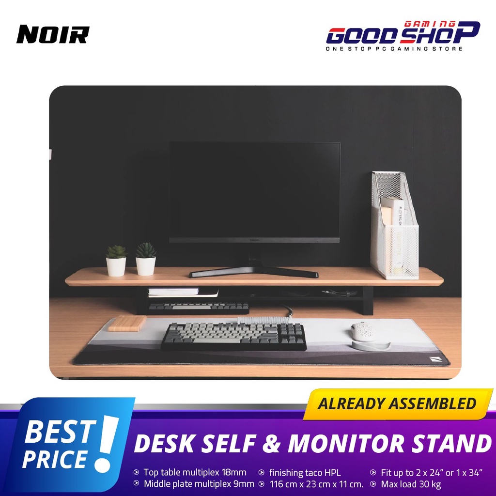 Jual Noir Desk Shelf / Monitor Stand Riser | Shopee Indonesia