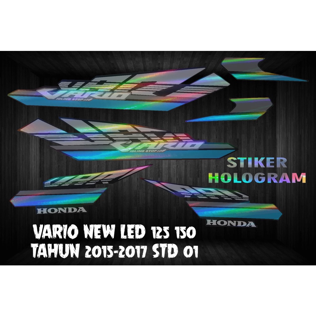 Jual HOLOGRAM STIKER STRIPING DECAL VARIO NEW LED 125/150 TAHUN 2015-2017 STD 01 | Shopee Indonesia