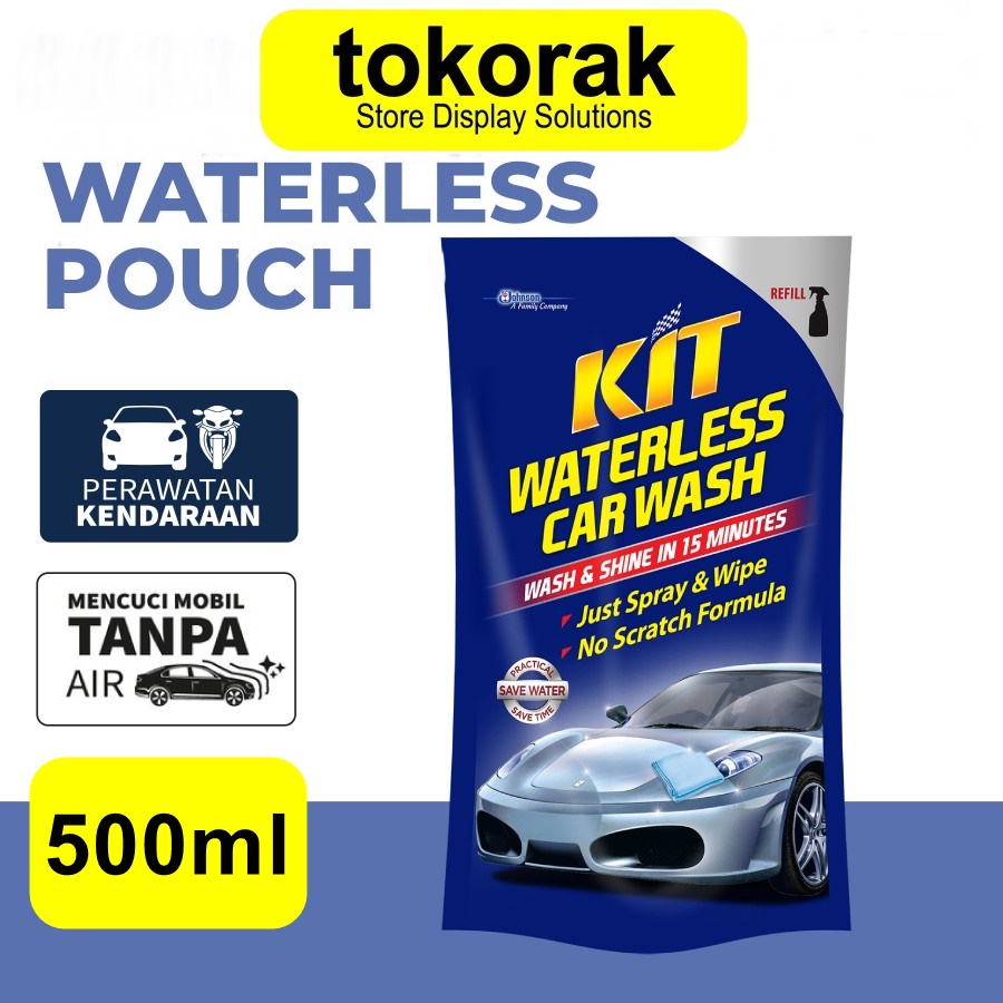 Jual KIT WATERLESS CAR WASH 500 ML REFILL POUCH SHAMPOO CUCI MOBIL ...