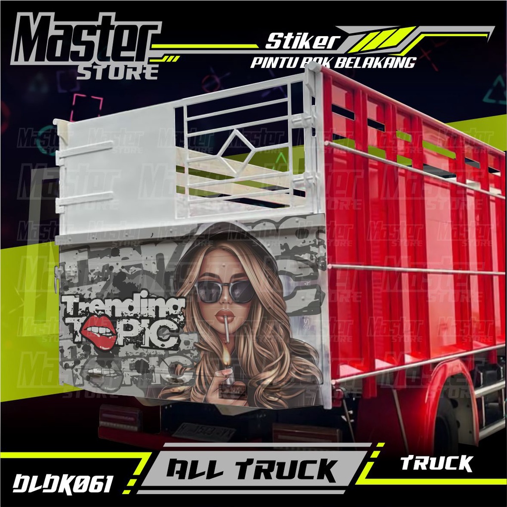 Jual Stiker Decal Pintu Belakang Bak Truk TRENDING TOPIC Custom Full ...