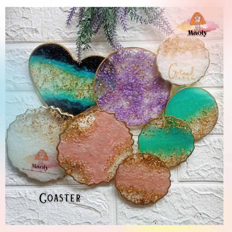 Jual 13cm BIG Coaster Round Aestethic Tatakan Bulat Set Tutup Gelas ...