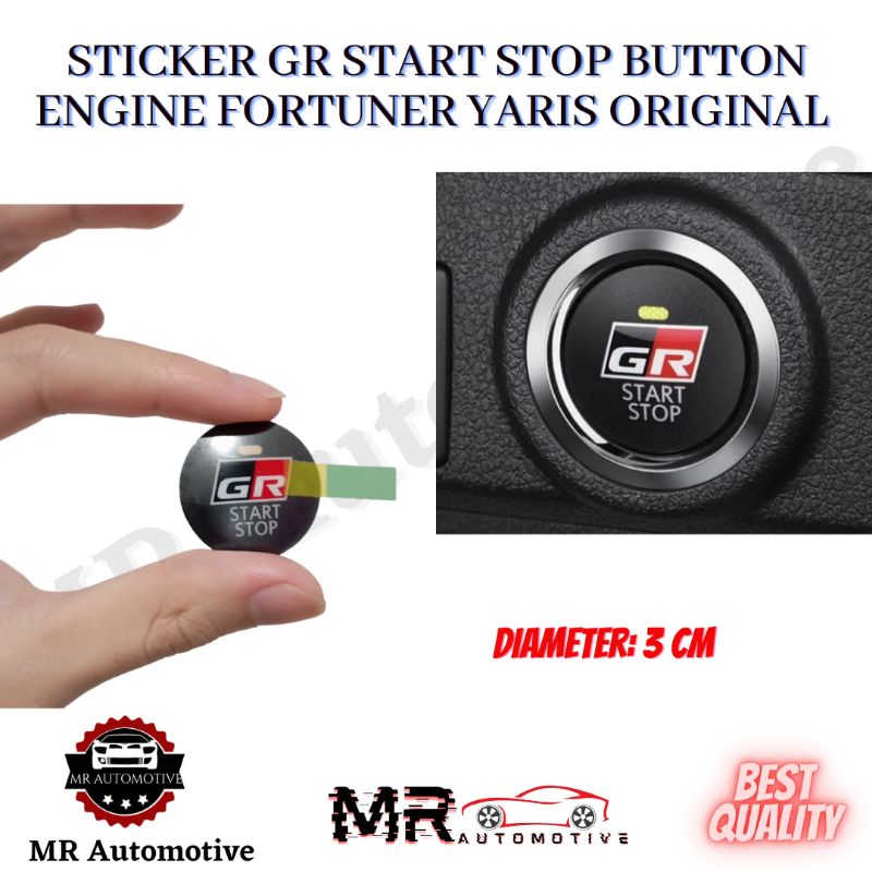 Jual Stiker GR Start Stop Button Engine Fortuner Yaris Original ...
