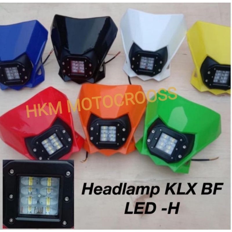 Jual headlamp KLX bf led / lampu batok depan KLX BF reflektor klx 150 ...