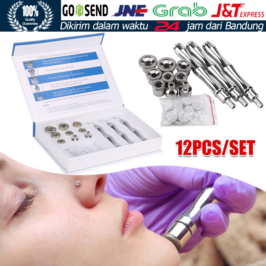 Jual SET 12PCS Sparepart Mesin Dermabrasi Diamond Tips and Wands ...
