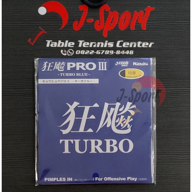 Jual HURRICANE TURBO NITTAKU DHS HURRICANE TURBO PRO 3 BLUE SPONGE RUBBER / KARET NITTAKU ...