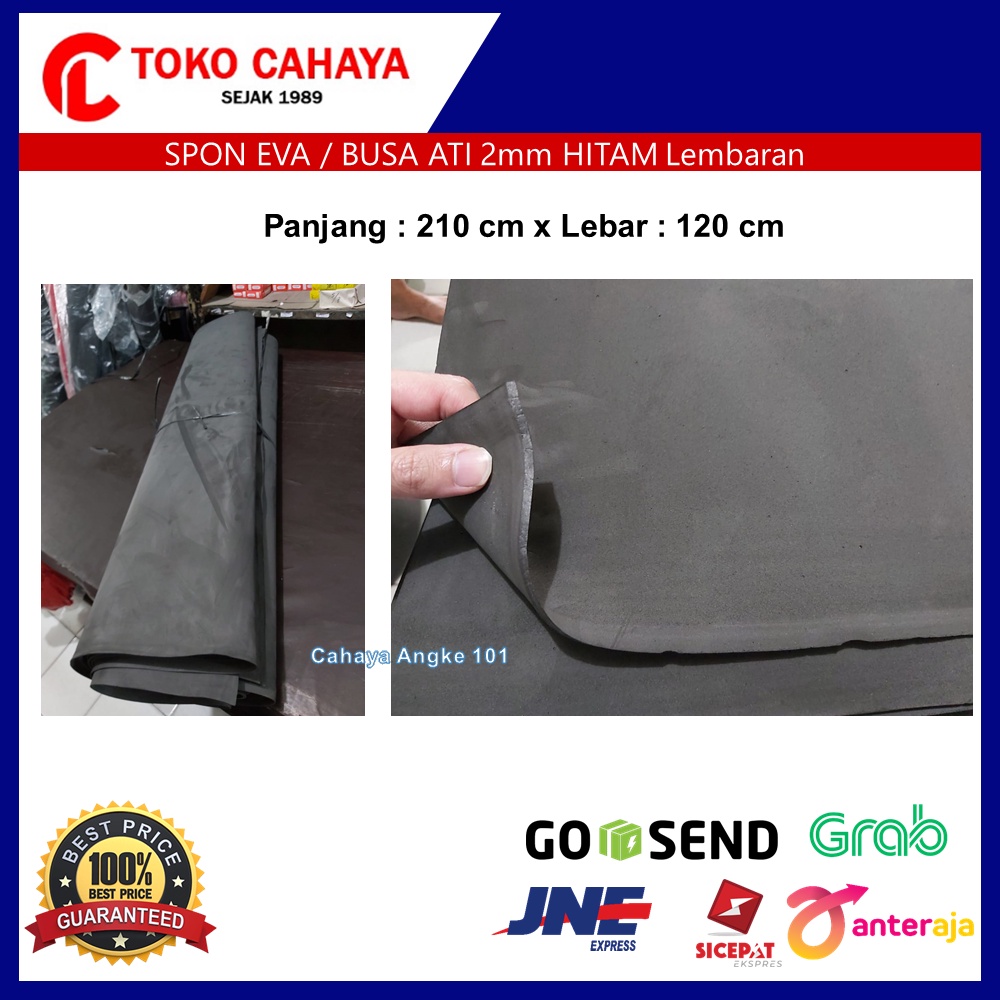 Jual Spon Eva Sponge Busa Ati Spon Karet 2mm Hitam Putih 120 x 210 cm ...