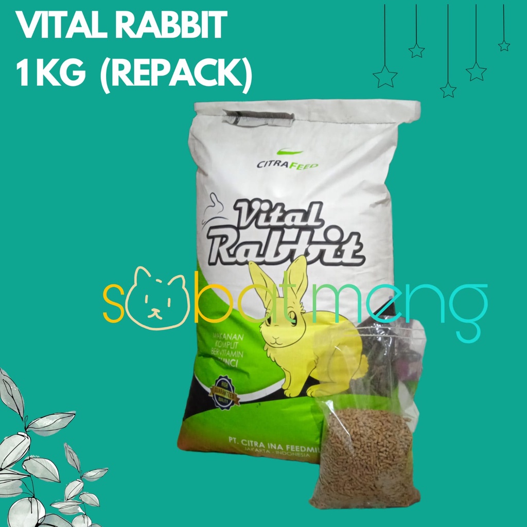 Jual VITAL RABBIT 1 KG | MAKANAN KERING HEWAN KELINCI | Shopee Indonesia