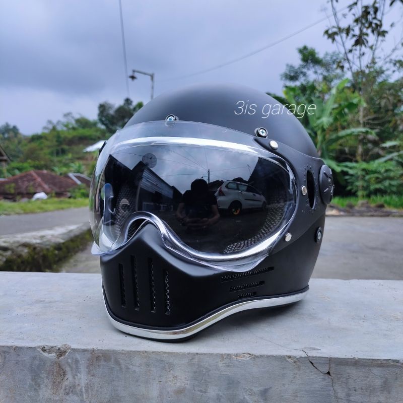 Jual HELM CUSTOM SIMPSON M30 CAKIL KLASIK RETRO | Shopee Indonesia