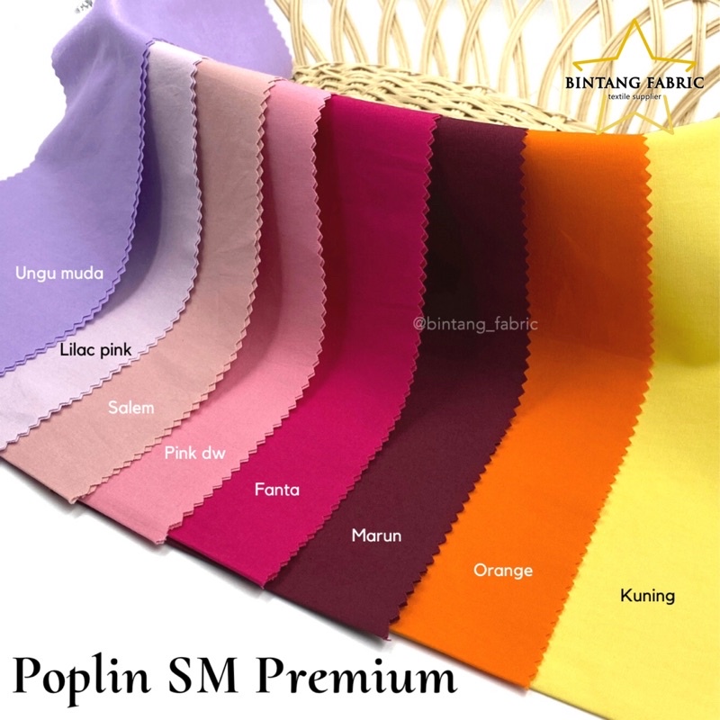 Jual Bahan Kain Cotton Katun Poplin SM Premium 0,5 meter | Shopee Indonesia