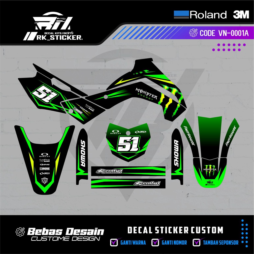 Jual DECAL KLX 250 FREE CUSTOME DESIGN | Shopee Indonesia